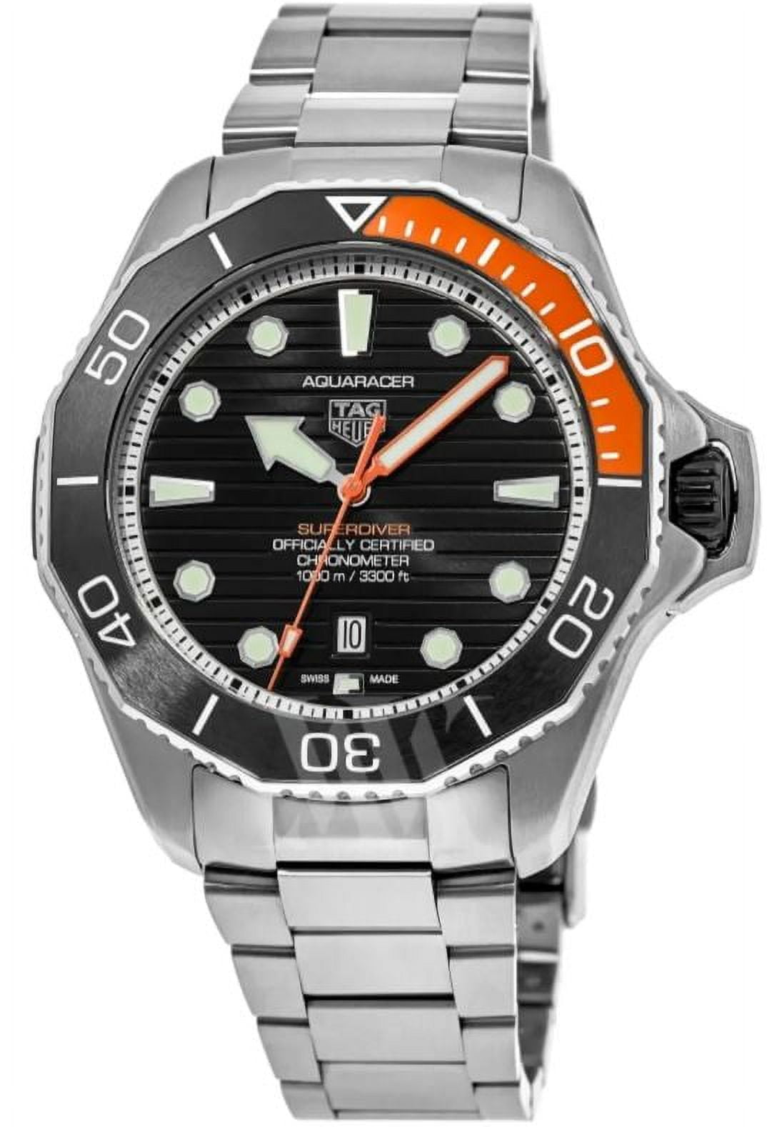 Tag Heuer Aquaracer Professional 1000 Superdiver Black Dial Steel Men's ...
