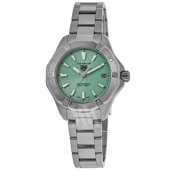 Tag Heuer Aquaracer Professional 200 Solargraph Quartz Green Dial Steel ...