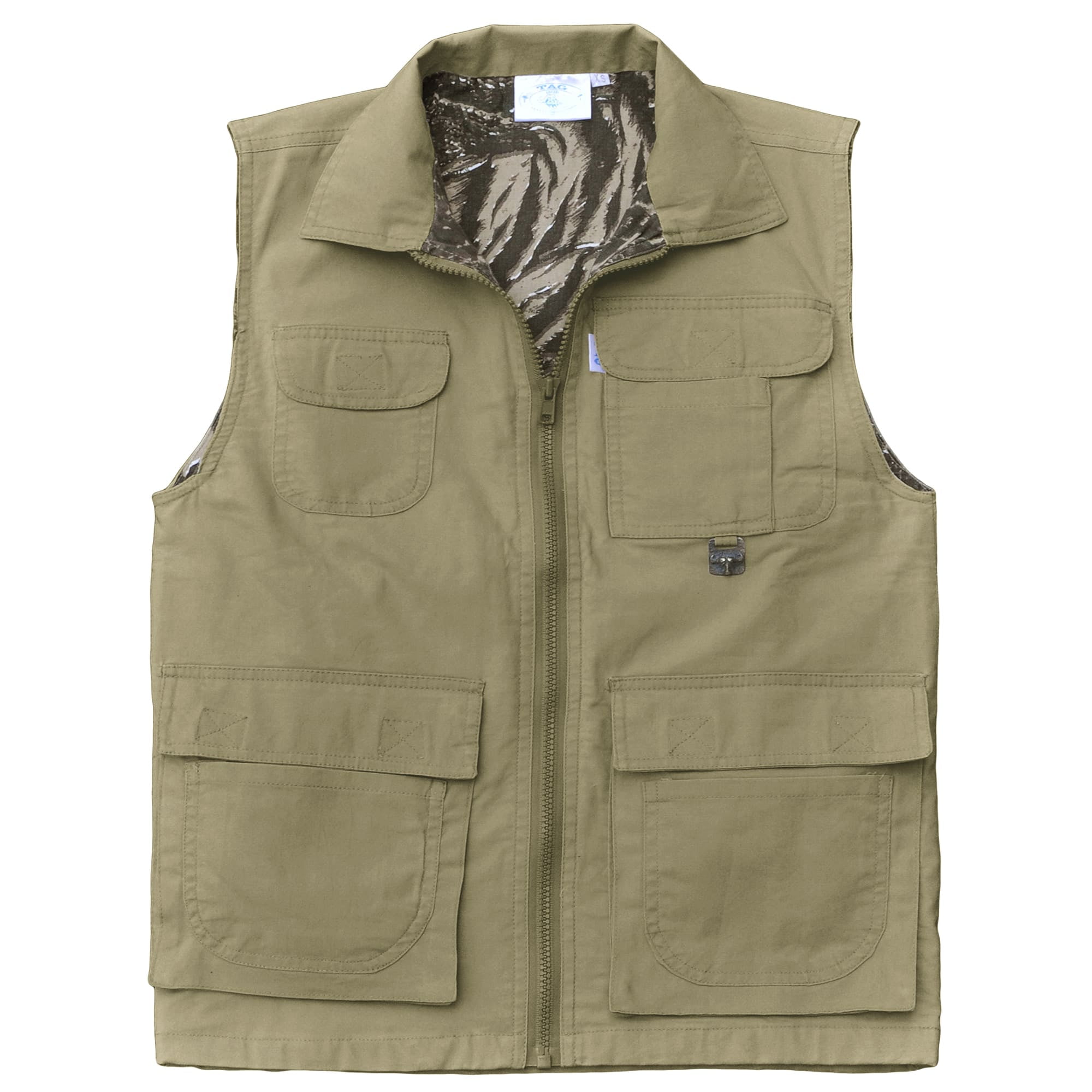 Tag Safari Women's Travel Vest with Covered Pockets (Khaki, Large ...