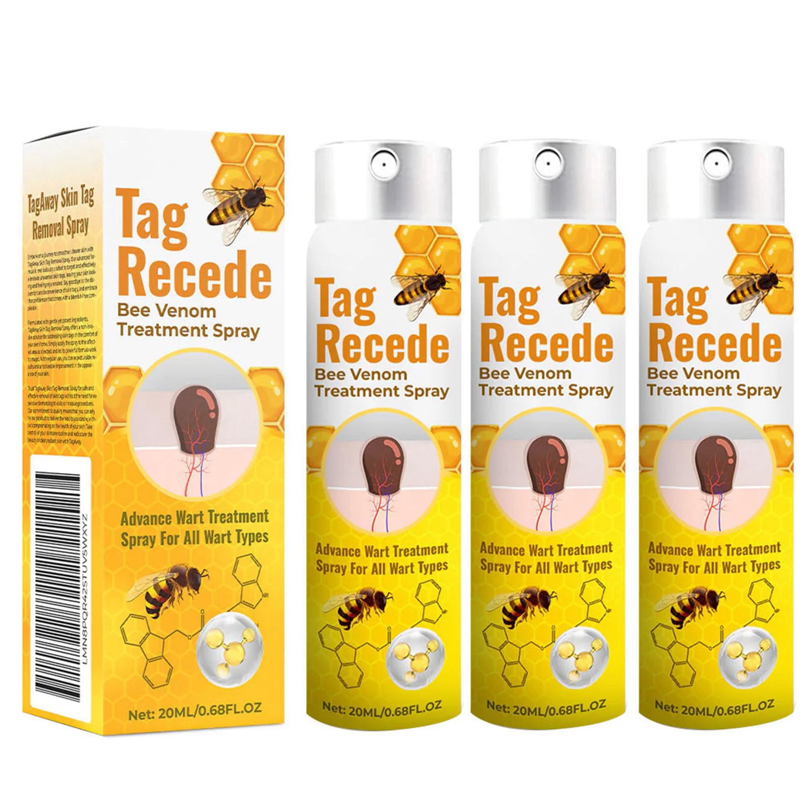 TagRecede Spray Natural For Inflammation And 75ml Vegan Skin Care head ...