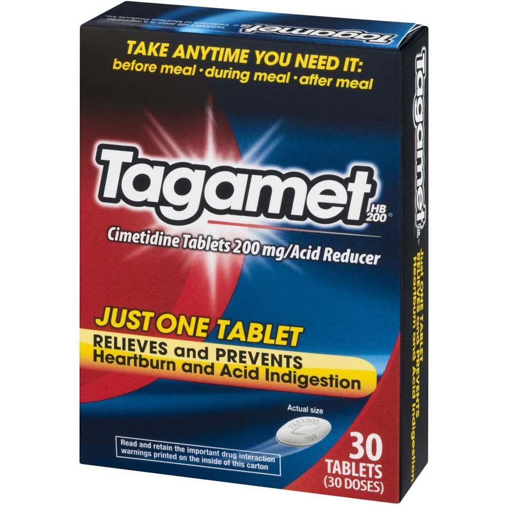 Tagamet HB 200 Heartburn Reliever Medicine, 200mg Acid Reducer Tablets ...