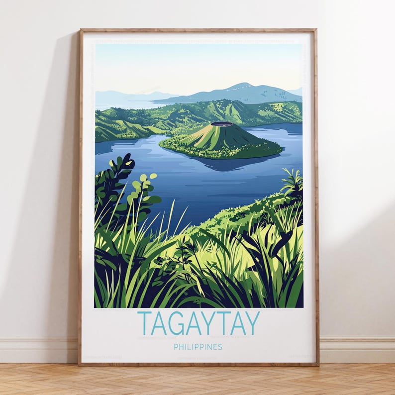 Tagaytay Philippines Poster Philippines Print Tagaytay Wall Art Gift ...