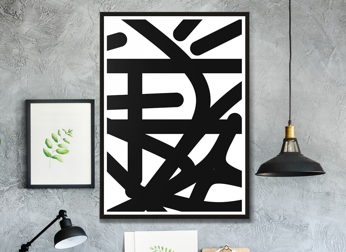 Tagged 3 Shapes Art Print, Graffiti Art Print, Street Art Print, Urban ...