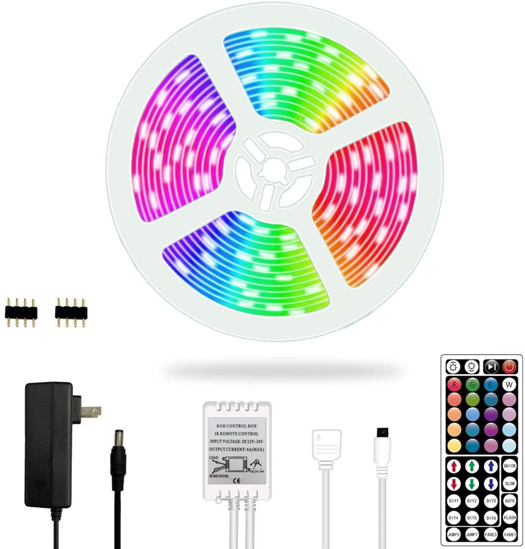 Tagital® 16.4ft 5M Waterproof Flexible Strip 300leds Color Changing RGB ...