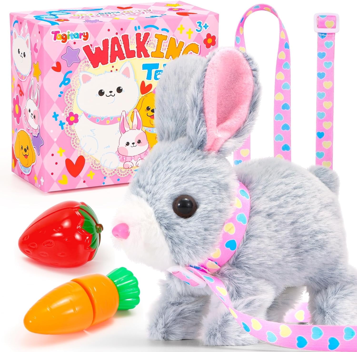 Tagitary Plush Bunny Toy for Kids,Interactive Realistic Bunny with ...