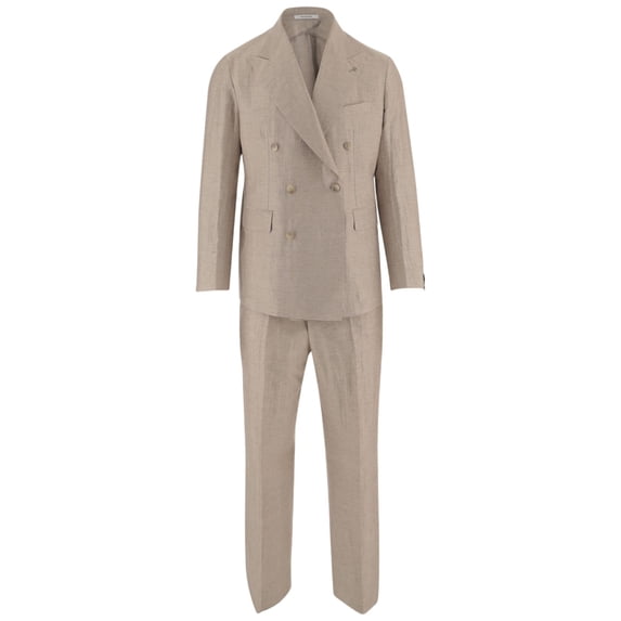 Tagliatore Double-Breasted Suit In Linen-Cotton Blend (Men's) - Walmart.com