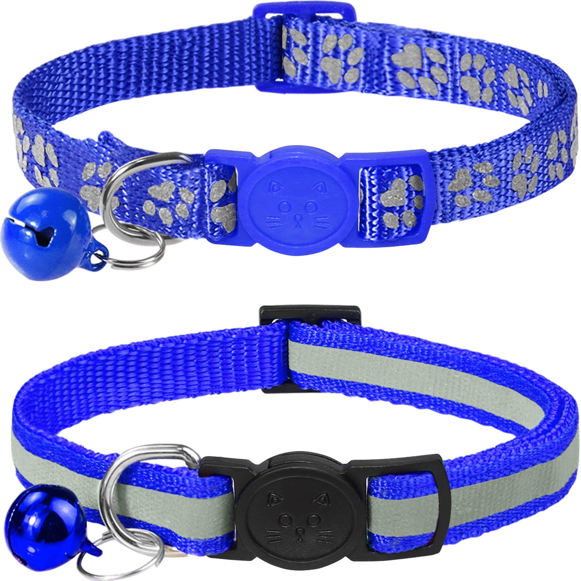 "Taglory Adjustable Reflective Kitten Collars with Bell, 2 Pack, 7.5 ...
