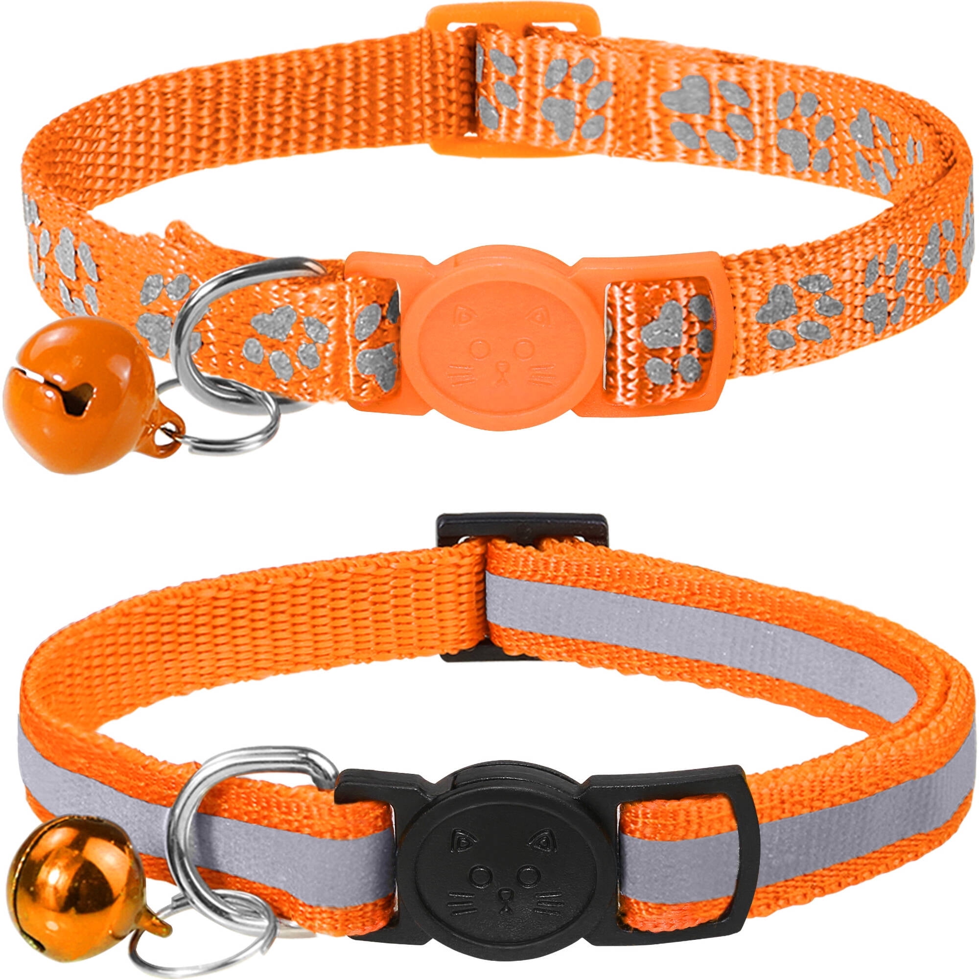 "Taglory Kitten & Adult 2 Pack Reflective Cat Collar with Bell,7.5""-12 ...