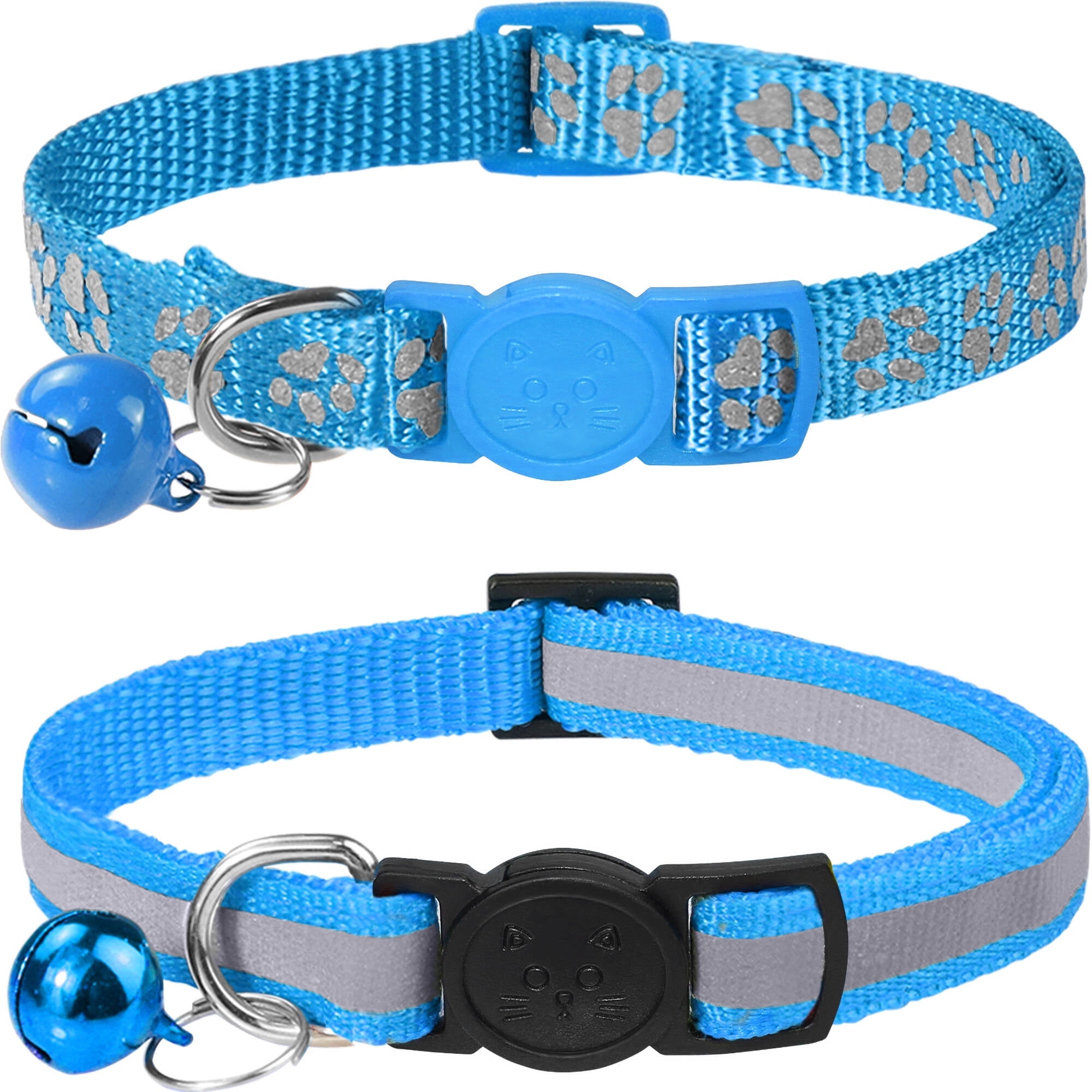 "Taglory Reflective Kitten Collars with Bell, 2 Pack, Adjustable 7.5 ...