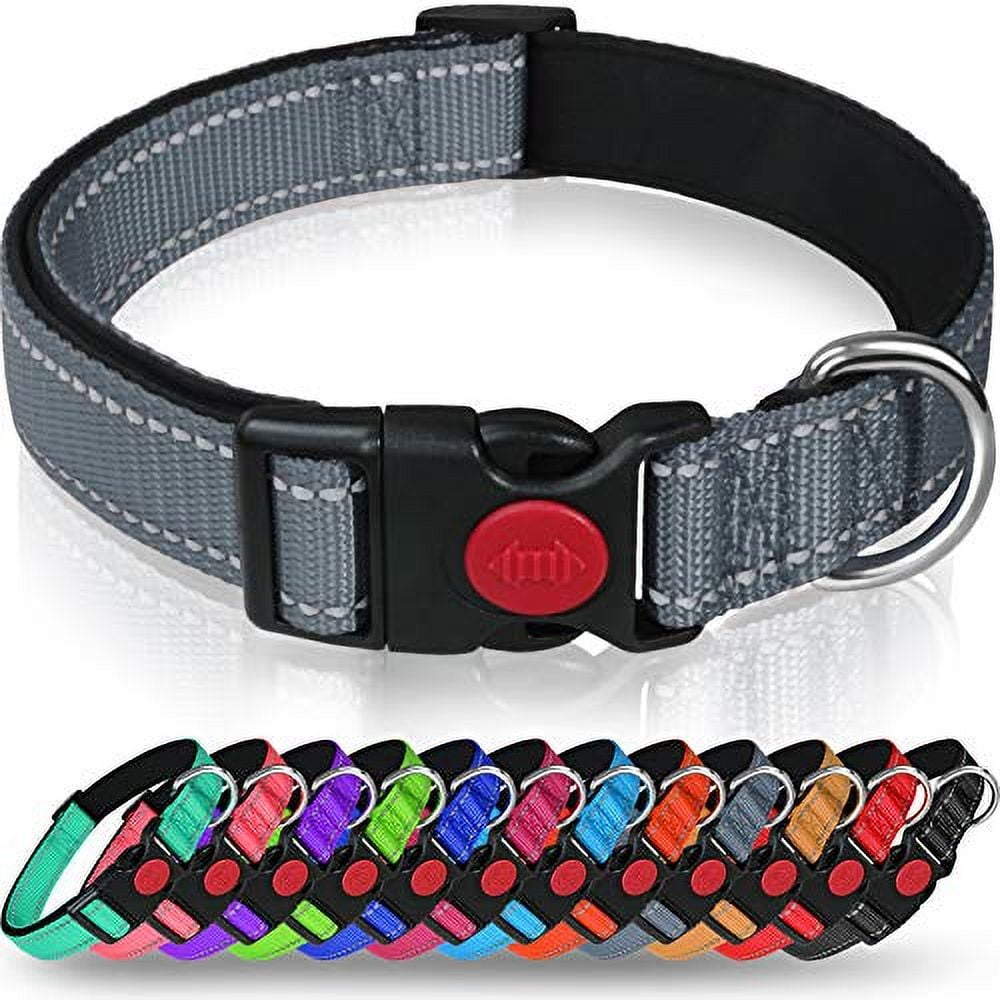 Taglory Reflective Dog Collar with Safety Locking Buckle, Adjustable ...