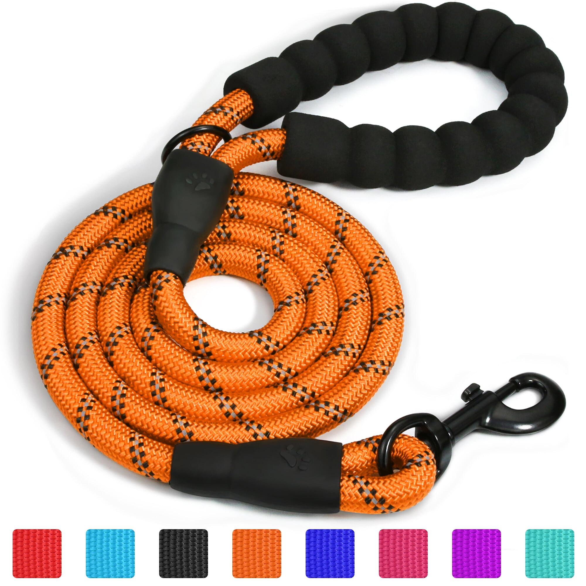 Taglory Rope Dog Leash with Comfortable Padded Handle, 4ft Reflective ...