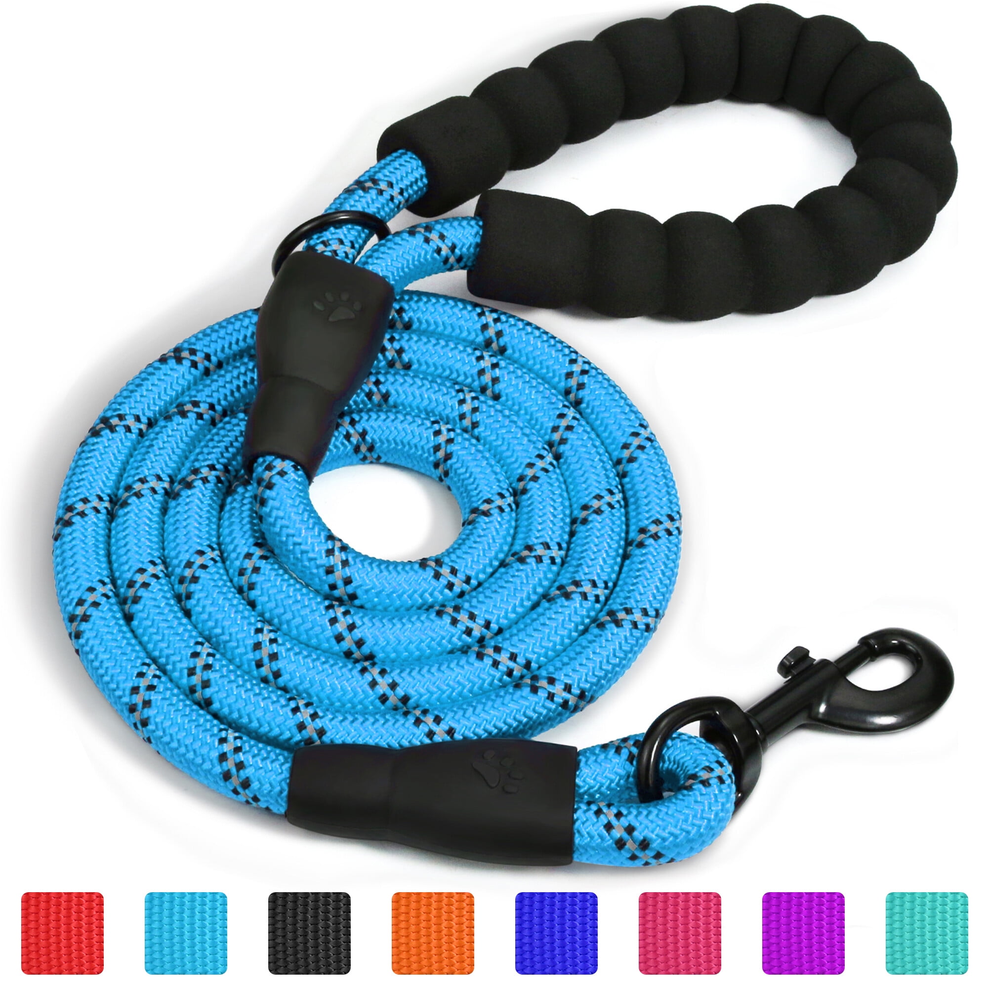 Taglory Rope Dog Leash with Comfortable Padded Handle, 5ft Reflective ...