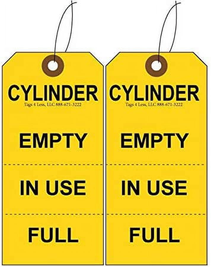 Tags 4 Less - (Empty/Full/Status) Cylinder Tag - Reinforced Hole, Thick ...
