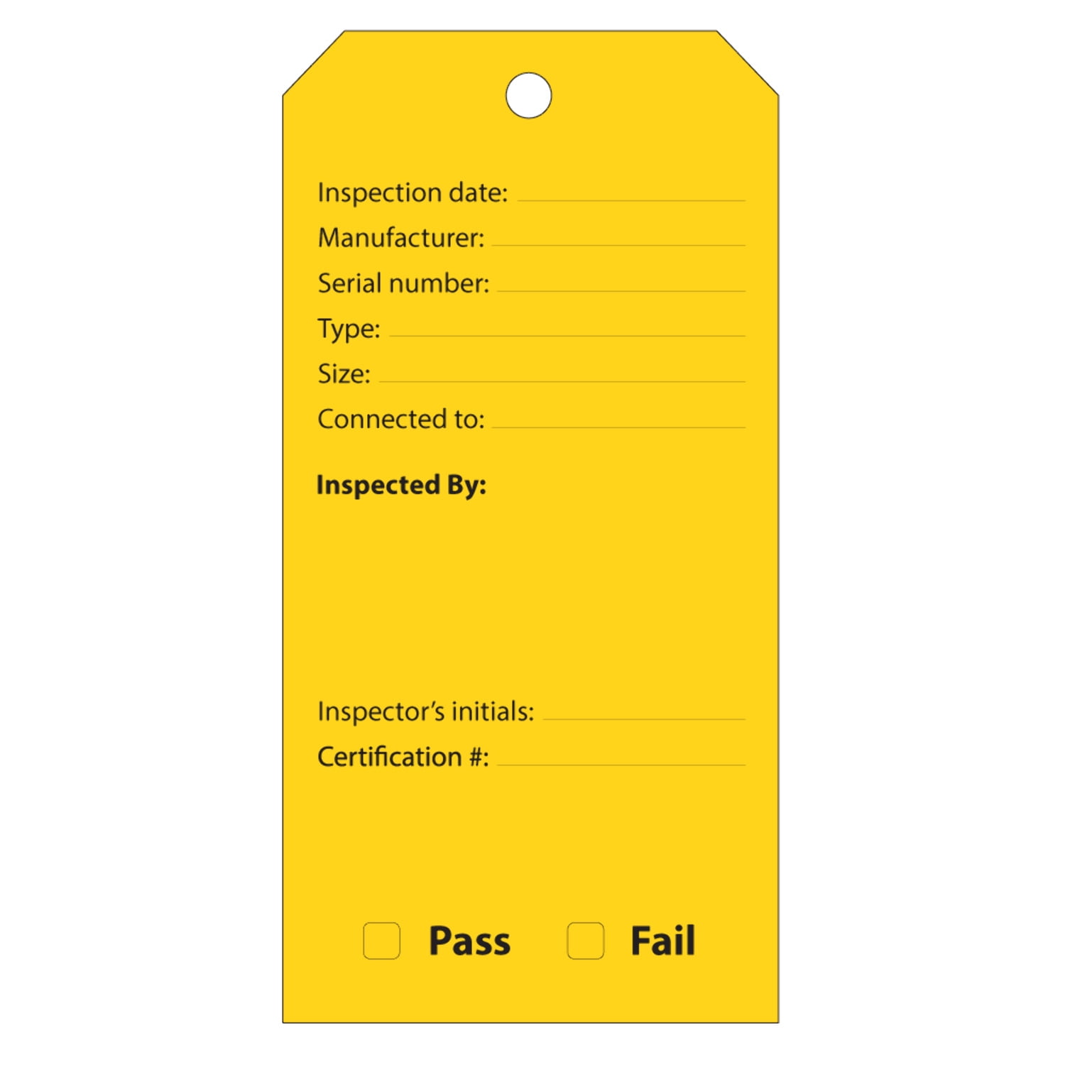 Tags 4 Less Waterproof Backflow Preventer Inspection Record Tag (100 ...
