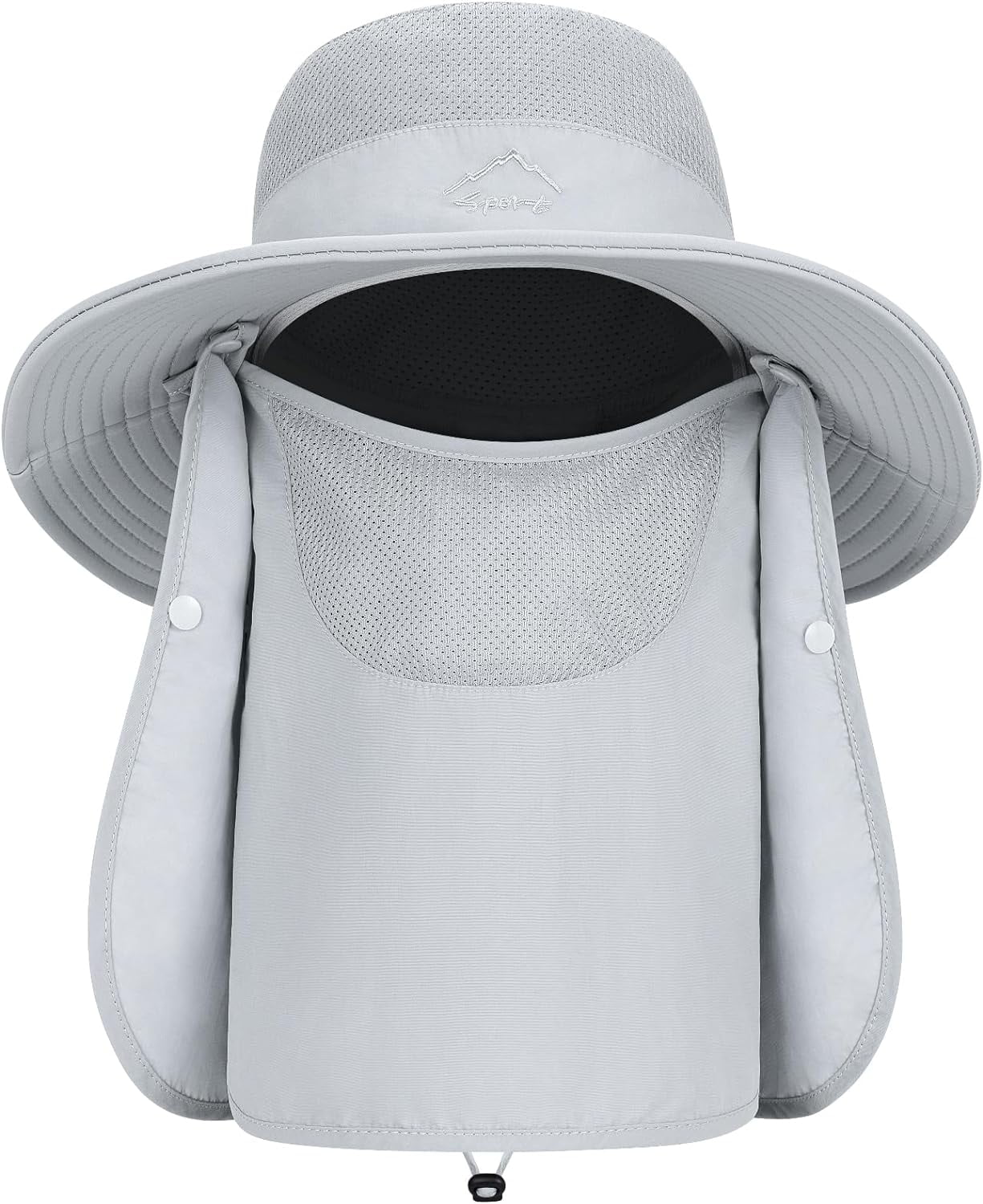 Tagvo Unisex Sun Hat, Light Grey, UPF 50+ Protection, Wide Brim, Wind ...
