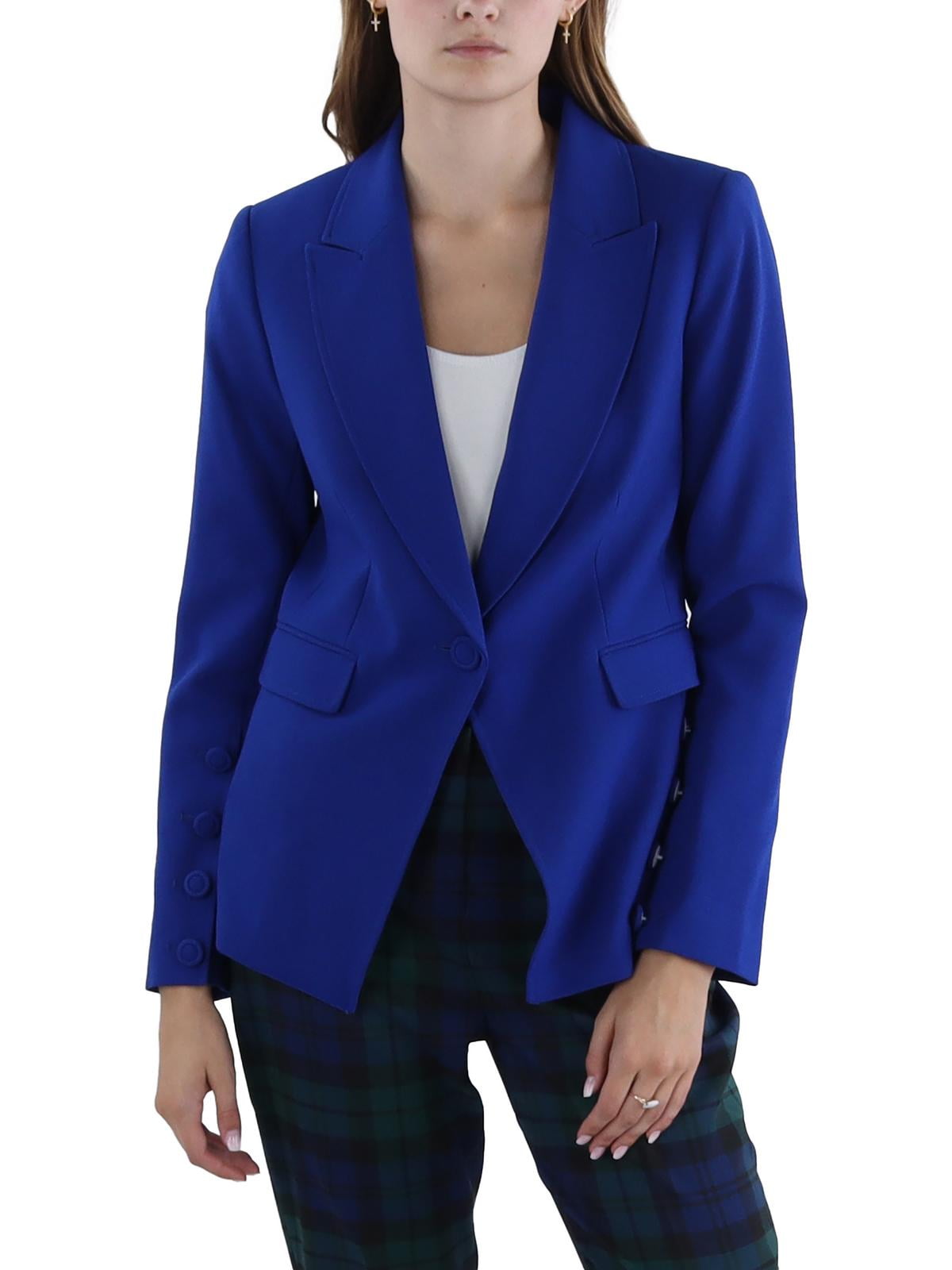 Tahari ASL Womens Crepe Point Lapel One-Button Blazer - Walmart.com