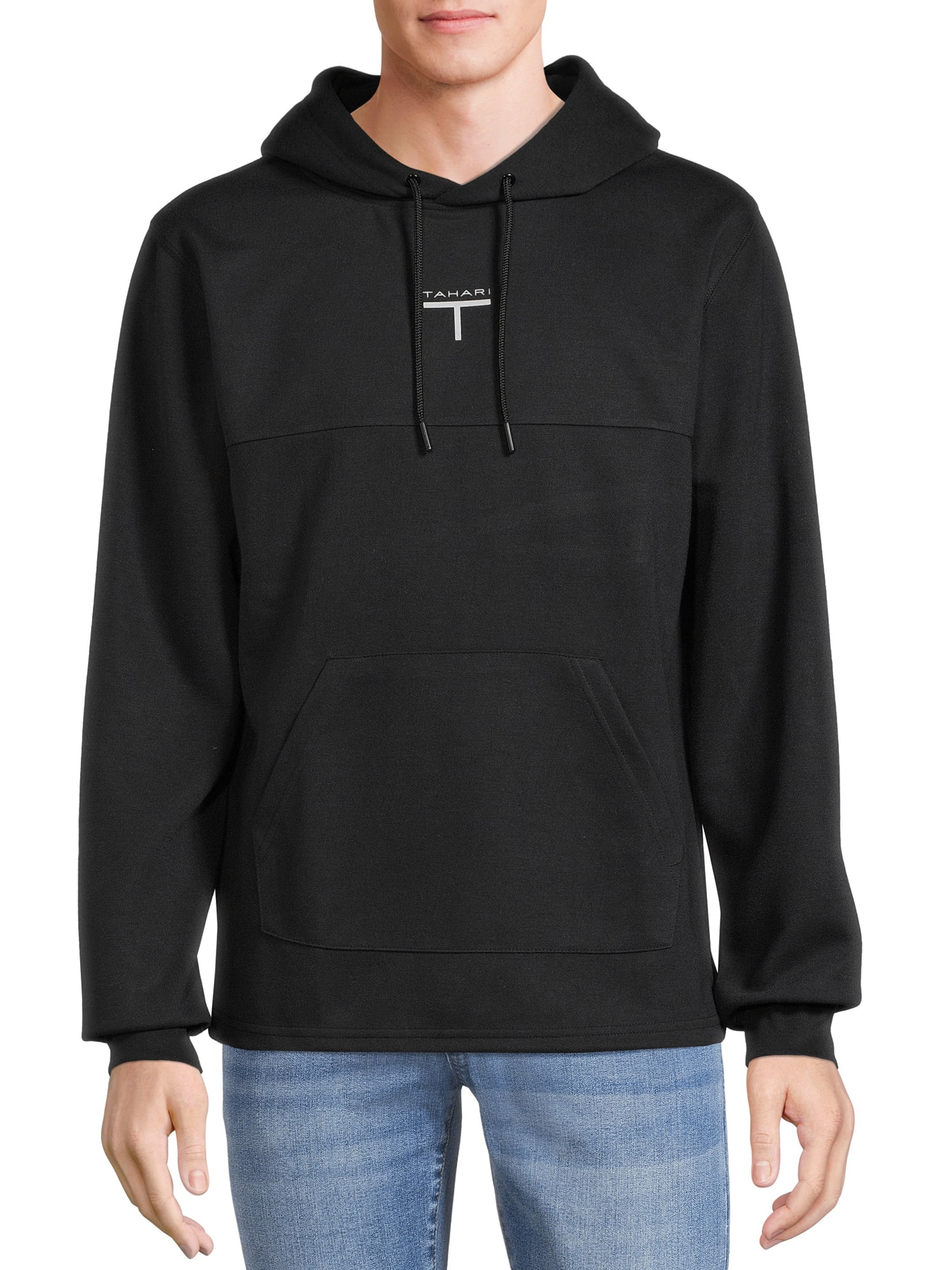 Tahari Men's Sporty Casual Comfy Poly Fleece Pullover Hoodie with ...