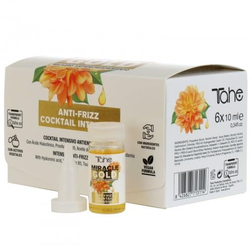 Tahe Miracle Gold Intensive Anti-Frizz Hair Cocktail with Hyaluronic ...