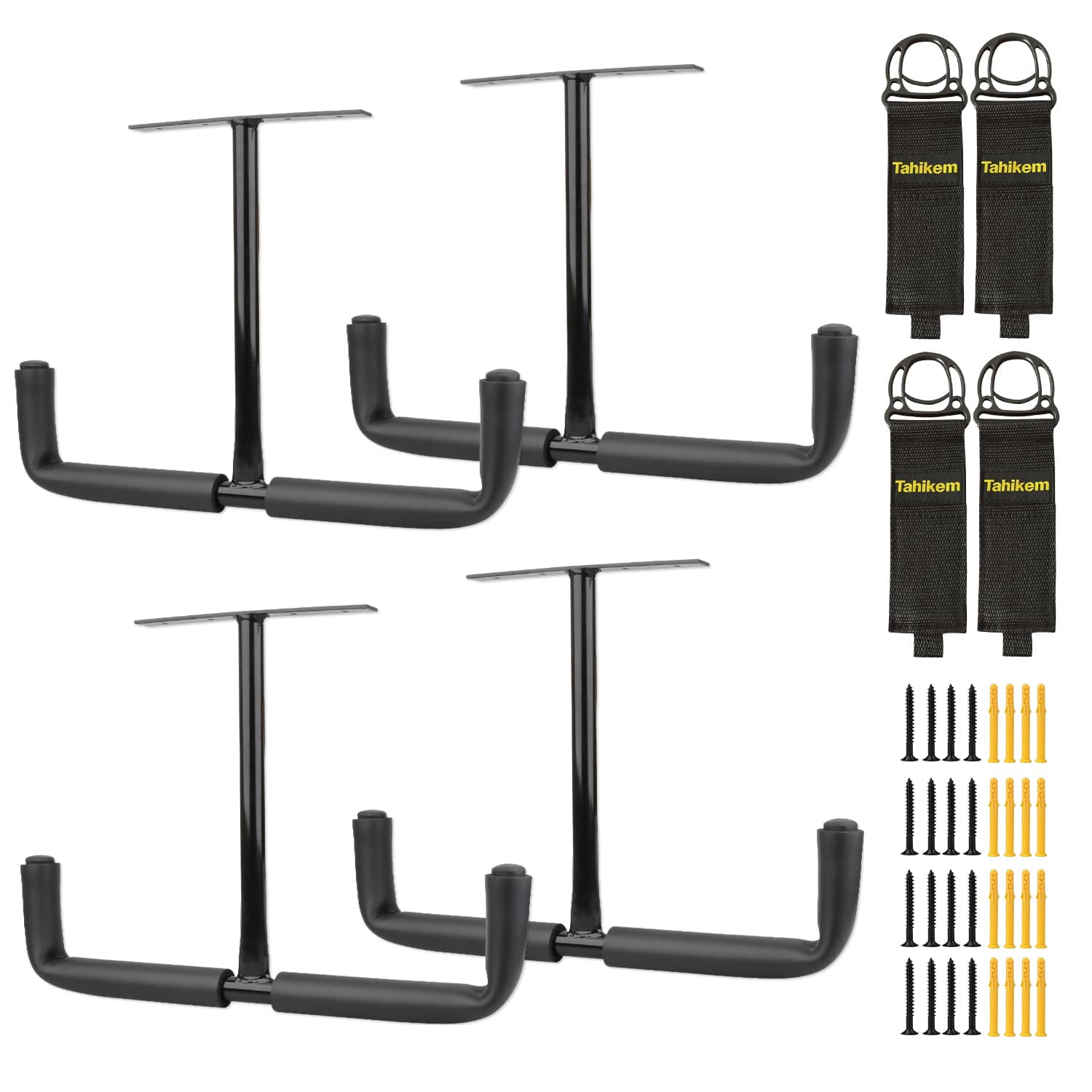 Tahikem 4 Set Overhead Garage Storage Rack, Heavy Overhead Storage ...