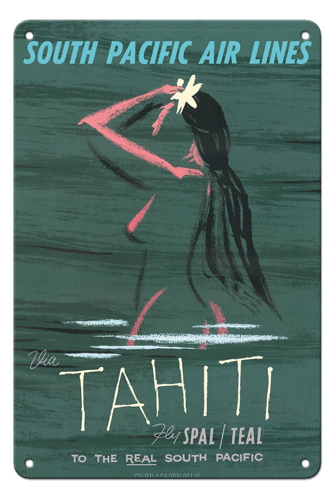 Tahiti - Fly South Pacific Air Lines (SPAL) - Vintage Airline Travel ...