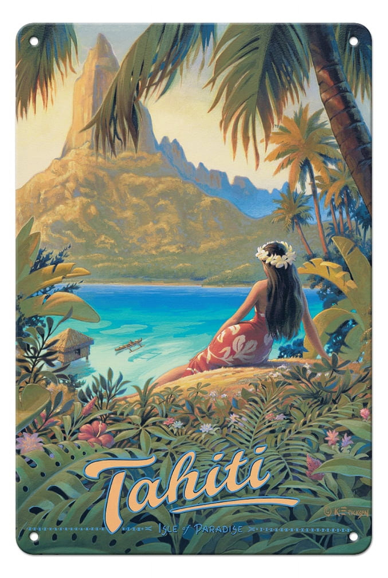 Tahiti - Isle of Paradise - Society Islands - Vintage Travel Poster by ...