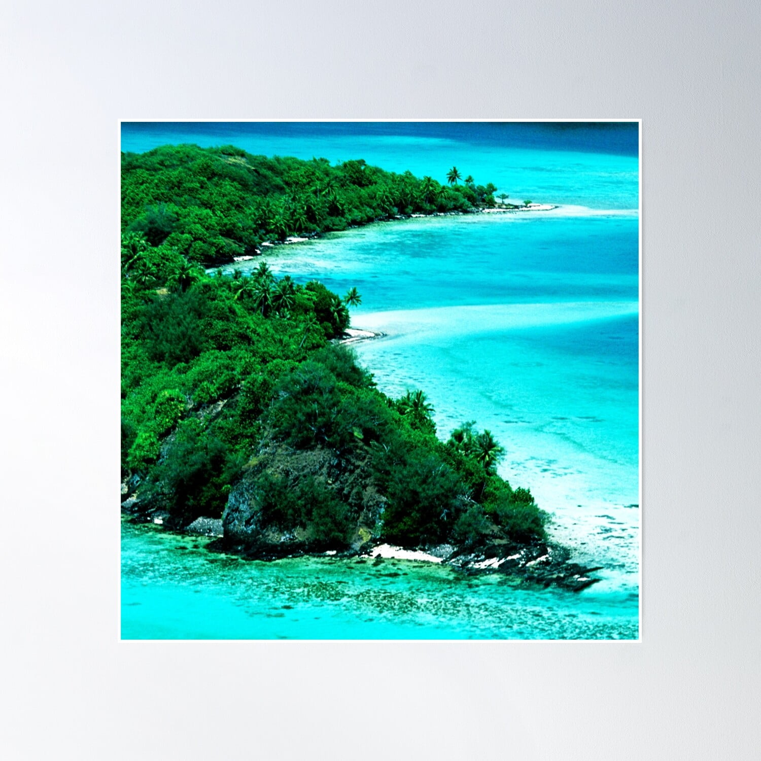 Tahiti Motu In French Polynesia Poster Wall Art, Modern Wall Decor ...