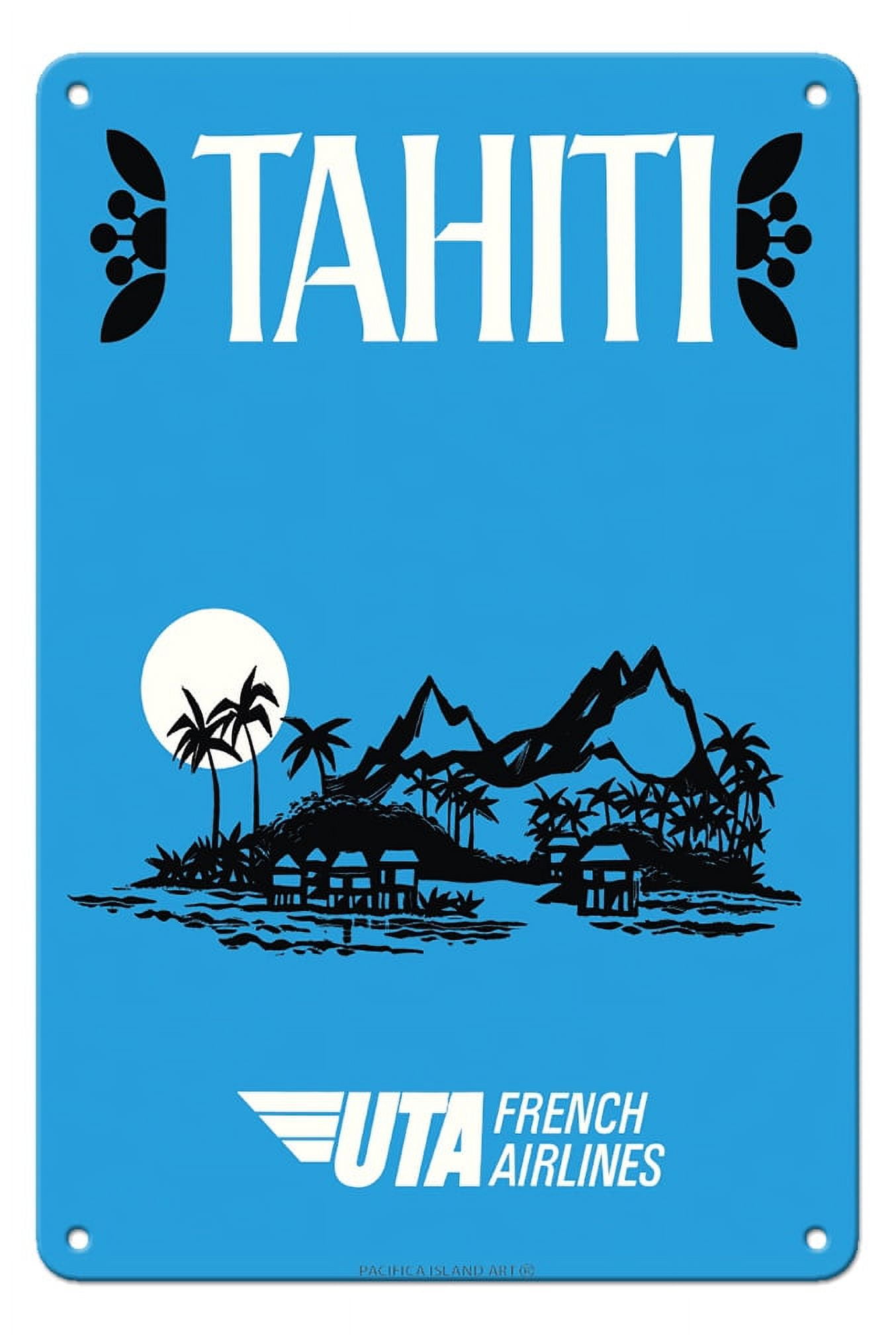 Tahiti - UTA (Union des Transports Aériens) - French Airlines - Vintage ...