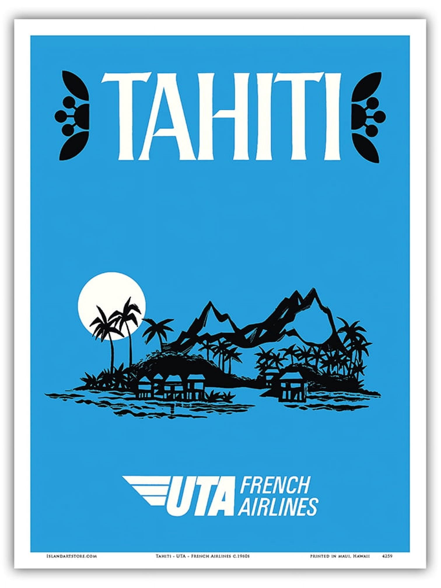 Tahiti - UTA (Union des Transports Aériens) - French Airlines - Vintage ...