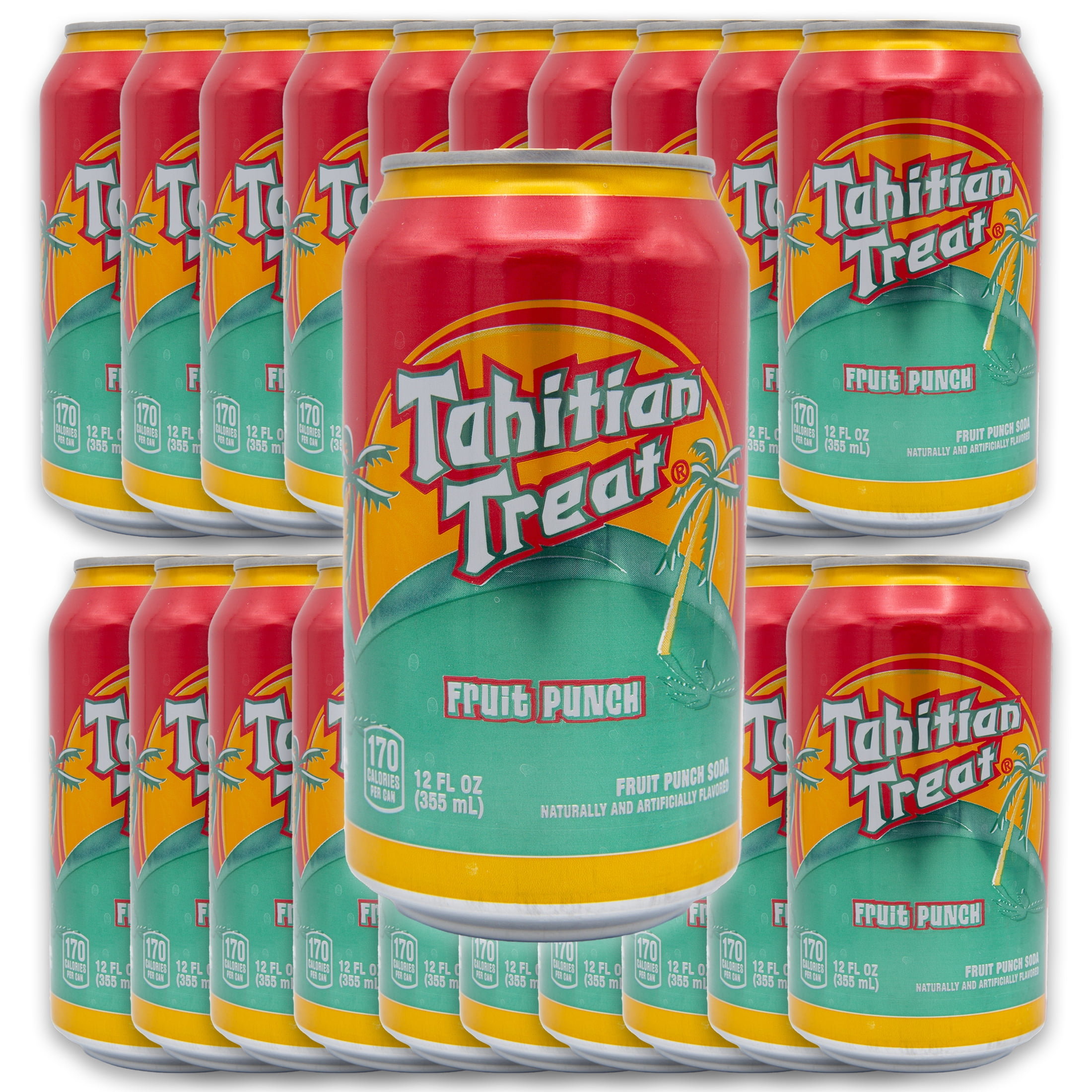 Tahitian Treat Fruit Punch Soda Pop, 12.0 oz, 18 Pack Cans - Walmart ...