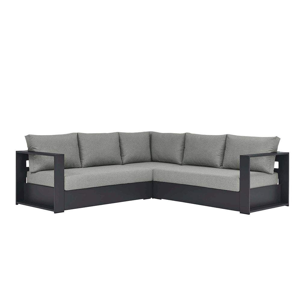 Modway Tahoe 3-Piece Outdoor Patio Sectional Sofa - Contemporary ...