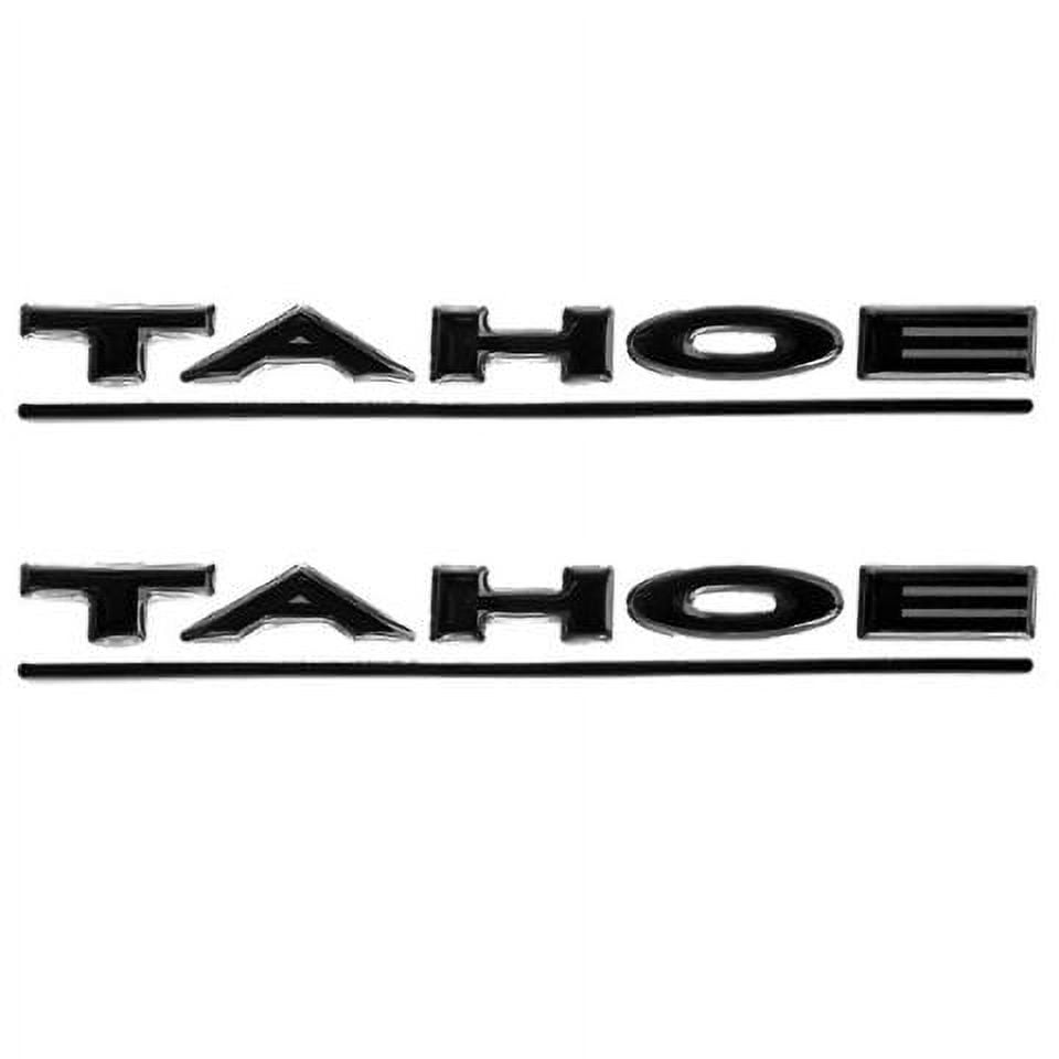 Tahoe Boat Raised Logo Decals 137314 | Black Silver Stickers (Pair ...