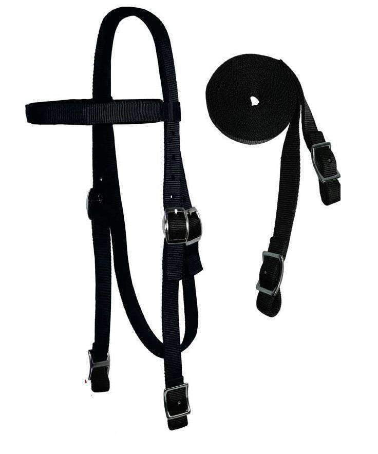 Tahoe Tack Draft Horse Double Layered Nylon Western Headstall with ...