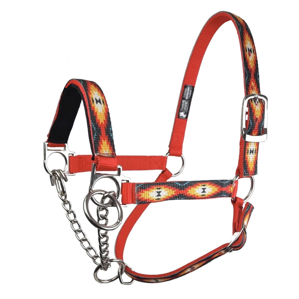 Tahoe Tack Nylon Overlay Cattle Restraint Halter with Padded Noseband ...