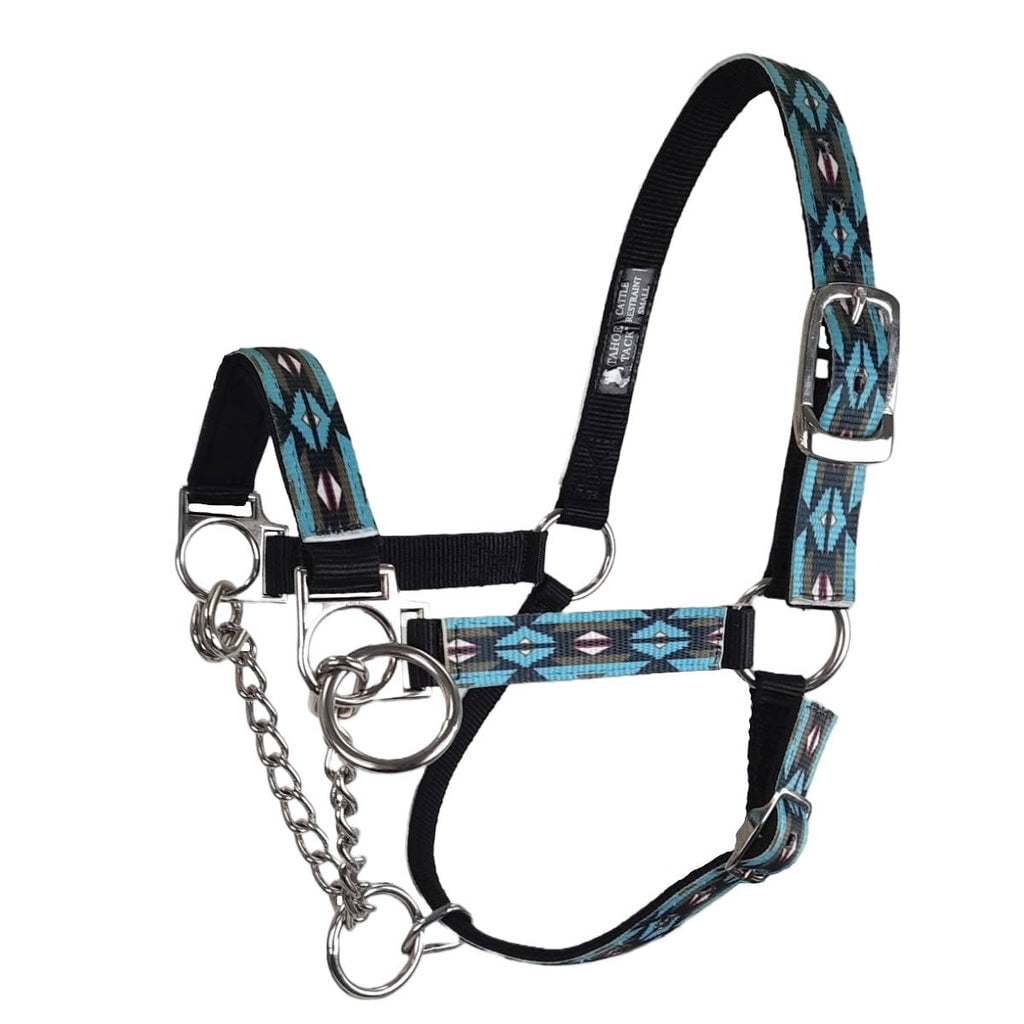 Tahoe Tack Nylon Overlay Cattle Restraint Halter with Padded Noseband ...