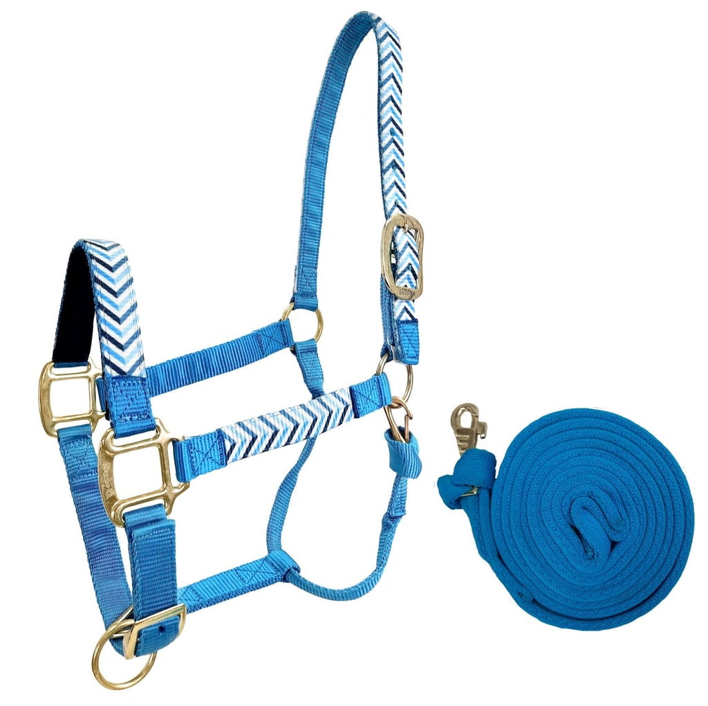 Tahoe Tack Padded Overlay Nylon Adjustable Halters With Matching 10 ...