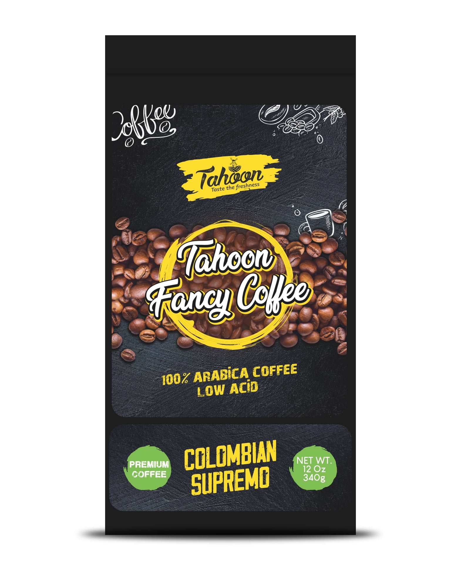 Tahoon – Colombian Supremo Fancy Coffee – 100 % Arabica Coffee Beans ...