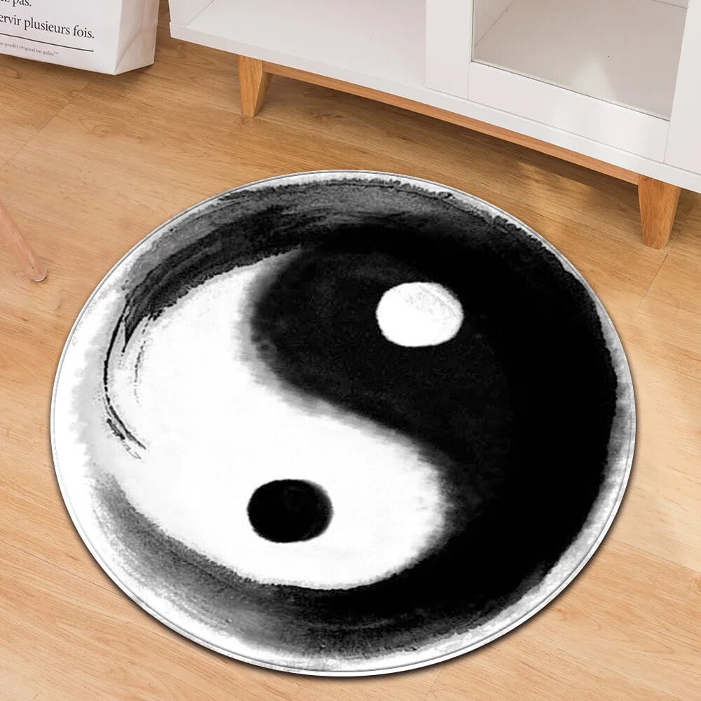 Tai Chi Buddhist Round Carpet Living Room Bedroom Yingyang Prayer Ring ...