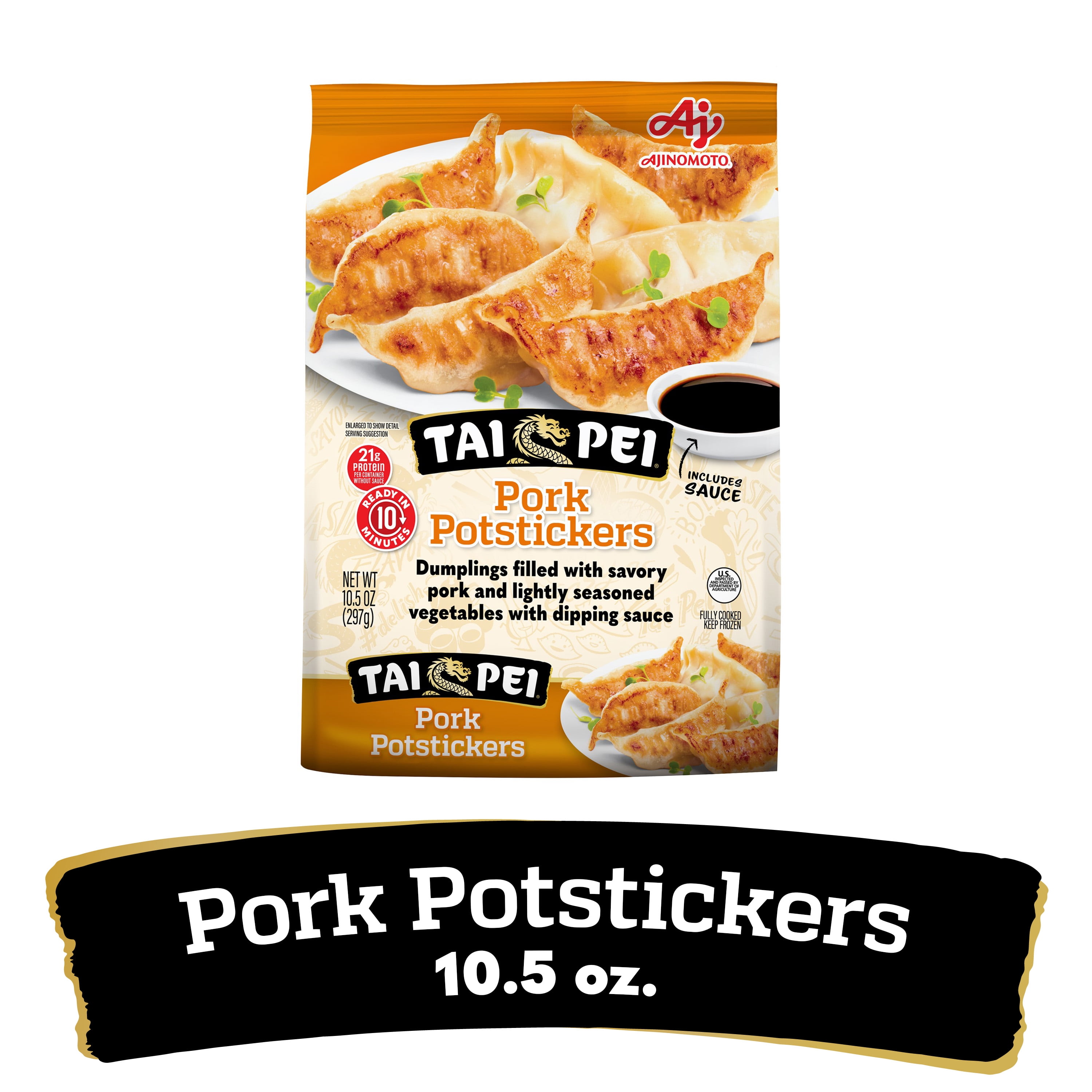 Tai Pei Pork Potstickers with Dipping Sauce, Frozen Asian Appetizers, 10.5oz - Walmart.com
