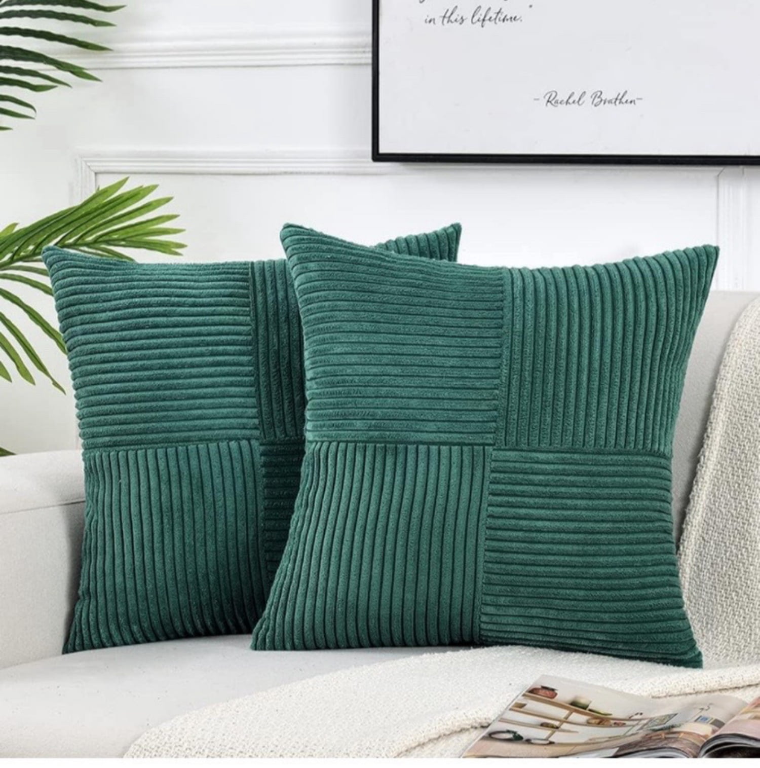 Taibuwu 2 Packs Lumbar Decorative Throw Pillow Covers 20x20 Inch for ...