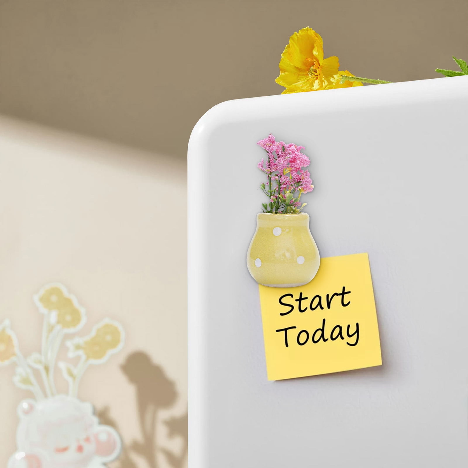 Taicans 2025 New Cute Plant Fridge Magnets Funny Mini Plant Magnets for ...