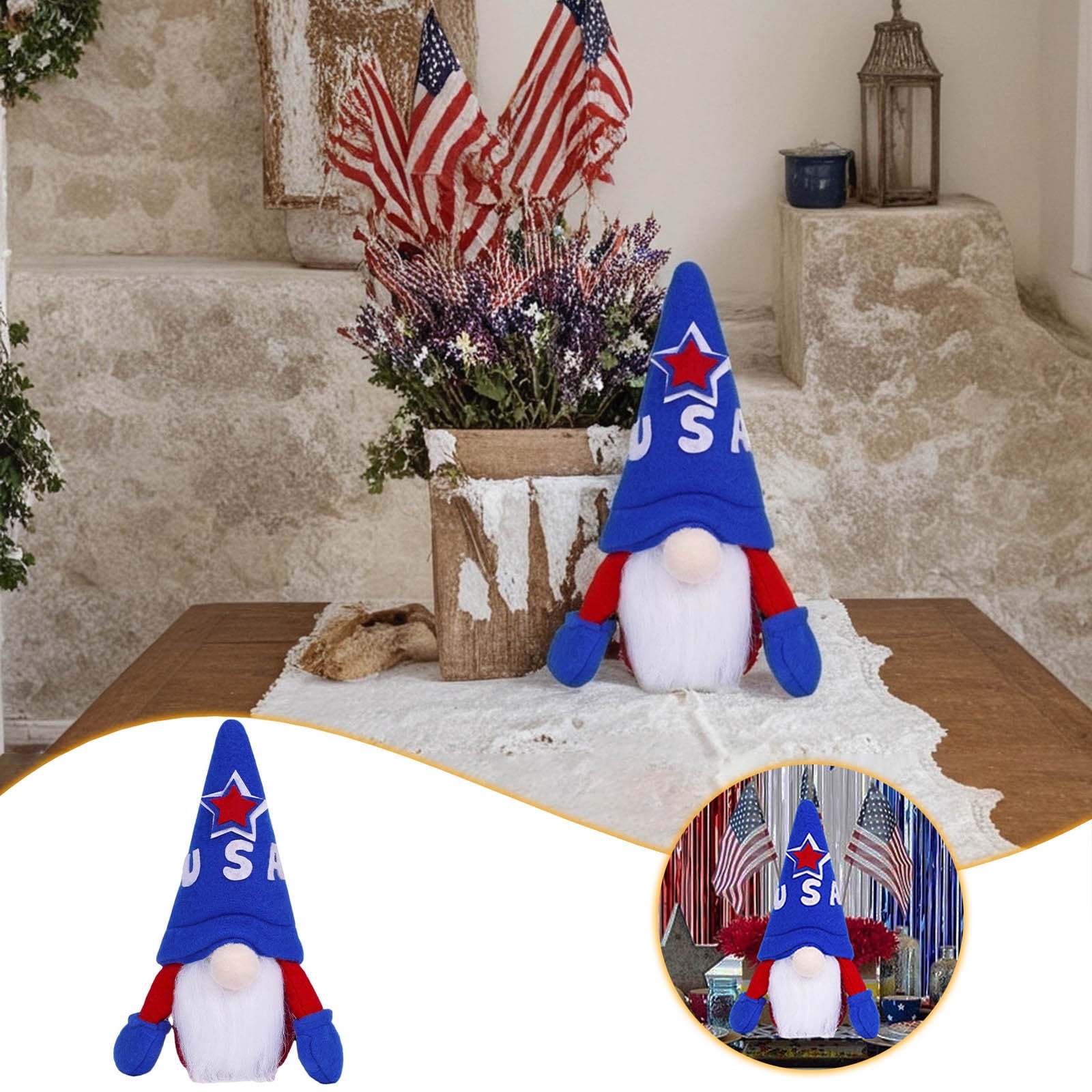 Taicans 4th of July Gnomes Patriotic Gnomes Decorations,Memorial Day ...