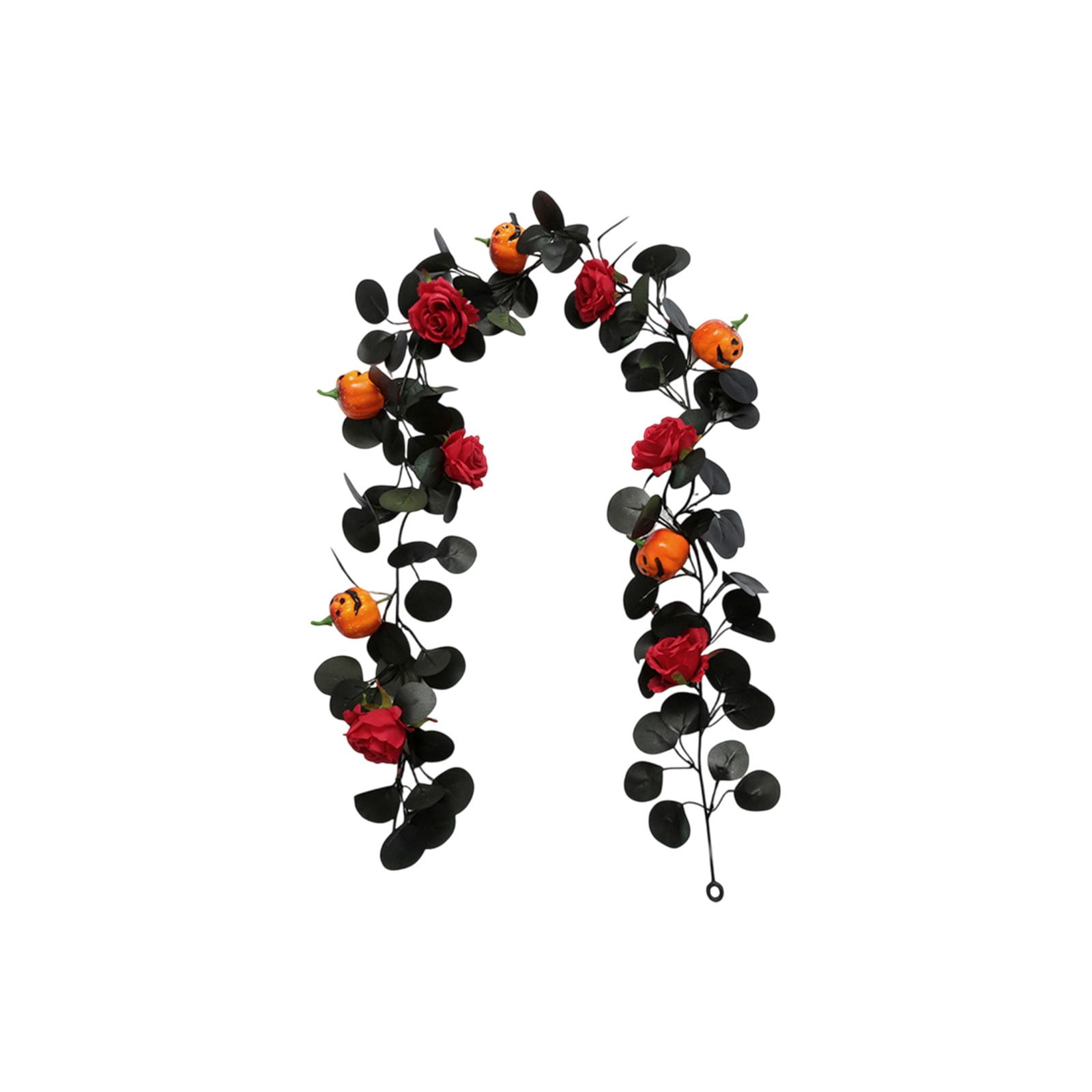Taicans ‌6ft Halloween Rose Vine Garland with Pumpkins - Artificial ...