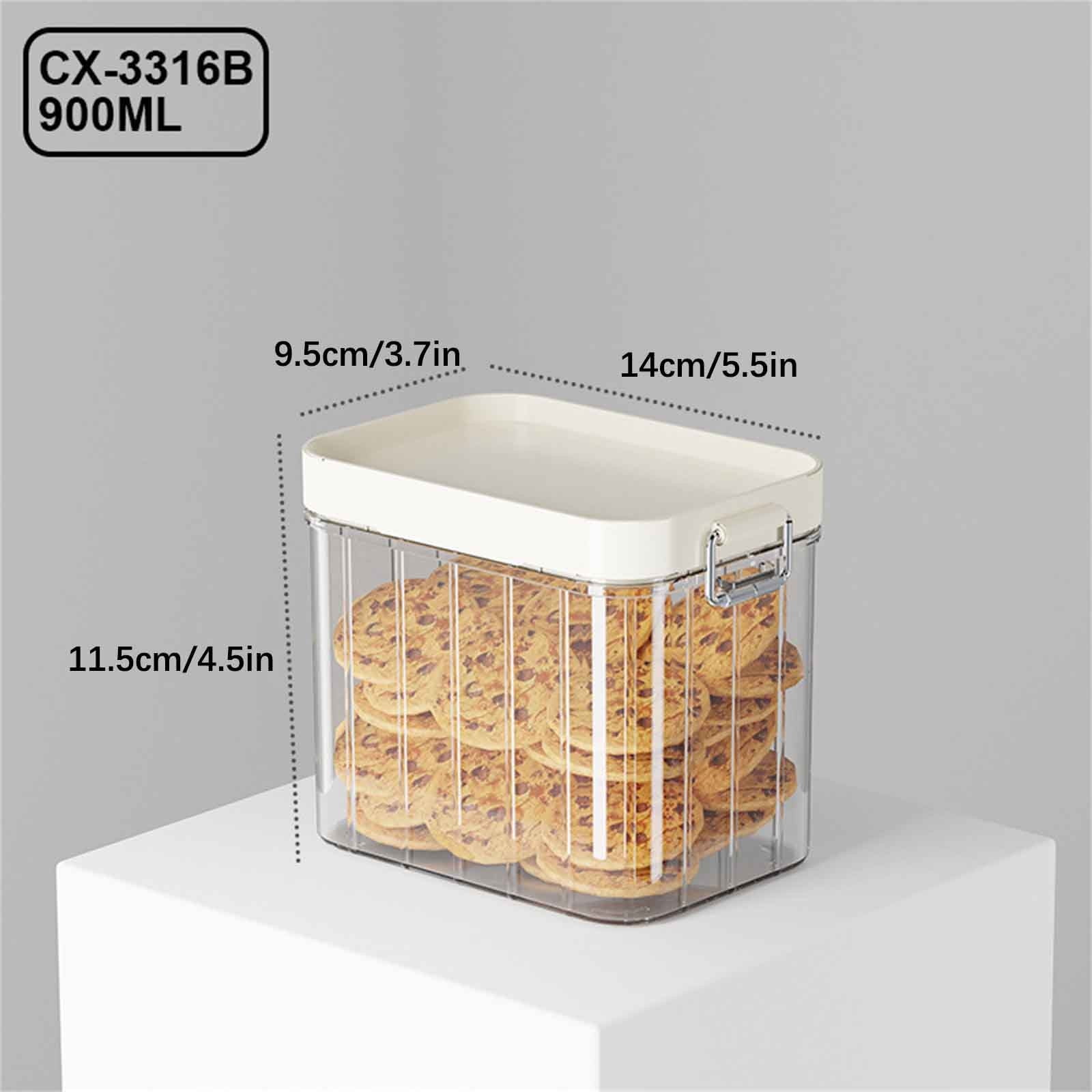 Taicans Airtight Food Storage Containers with Clamp Lid,Plastic Clear ...