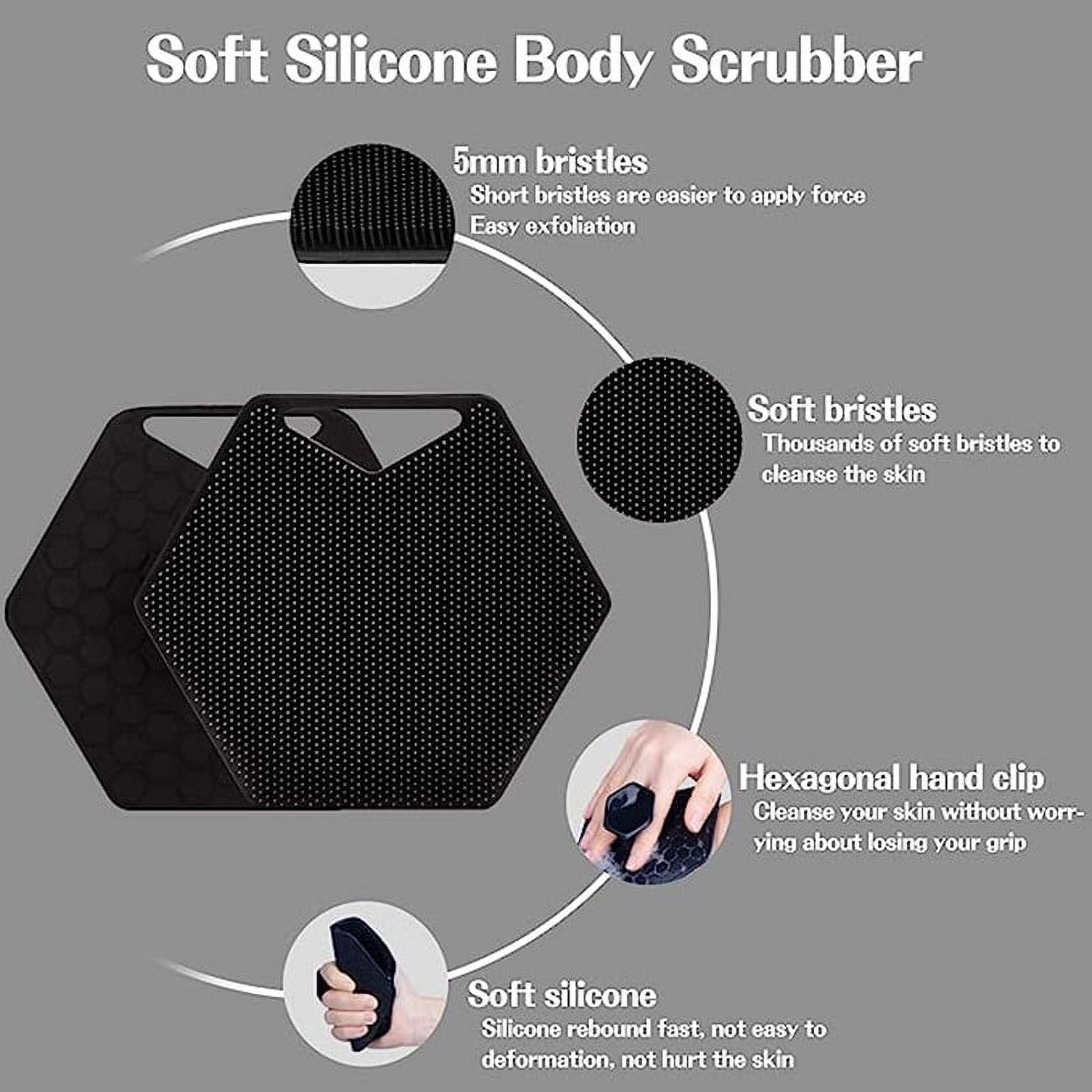 Taicans Antimicrobial Silicone Body Scrubber,Exfoliating Body Scrubber ...