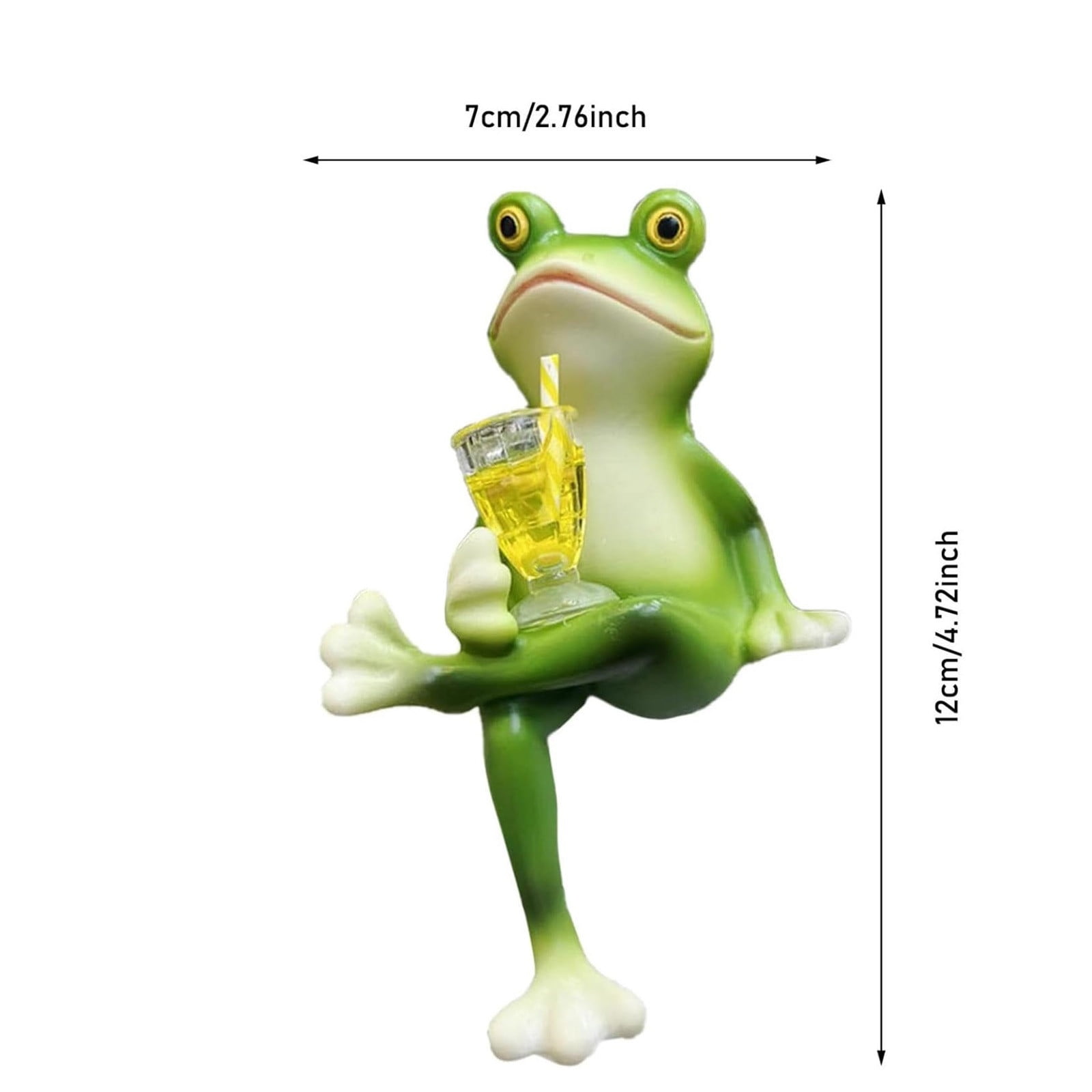 Taicans Cute Climbing Frog Figurines Flower Pot Hugger Resin Hanging ...