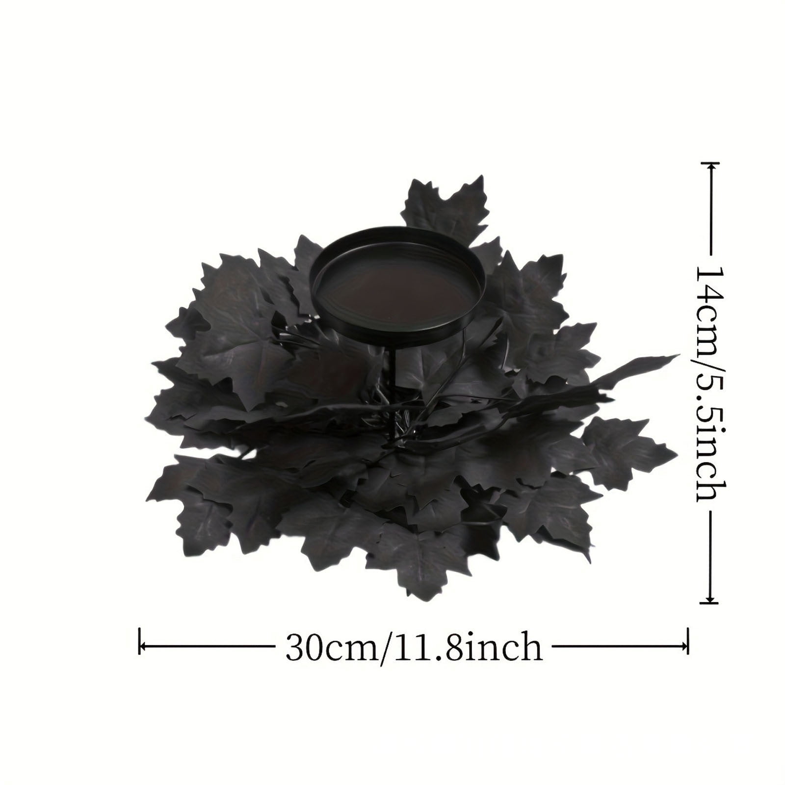 Taicans ‌Halloween Candle Holders - Black Maple Leaf & Dead Branch ...