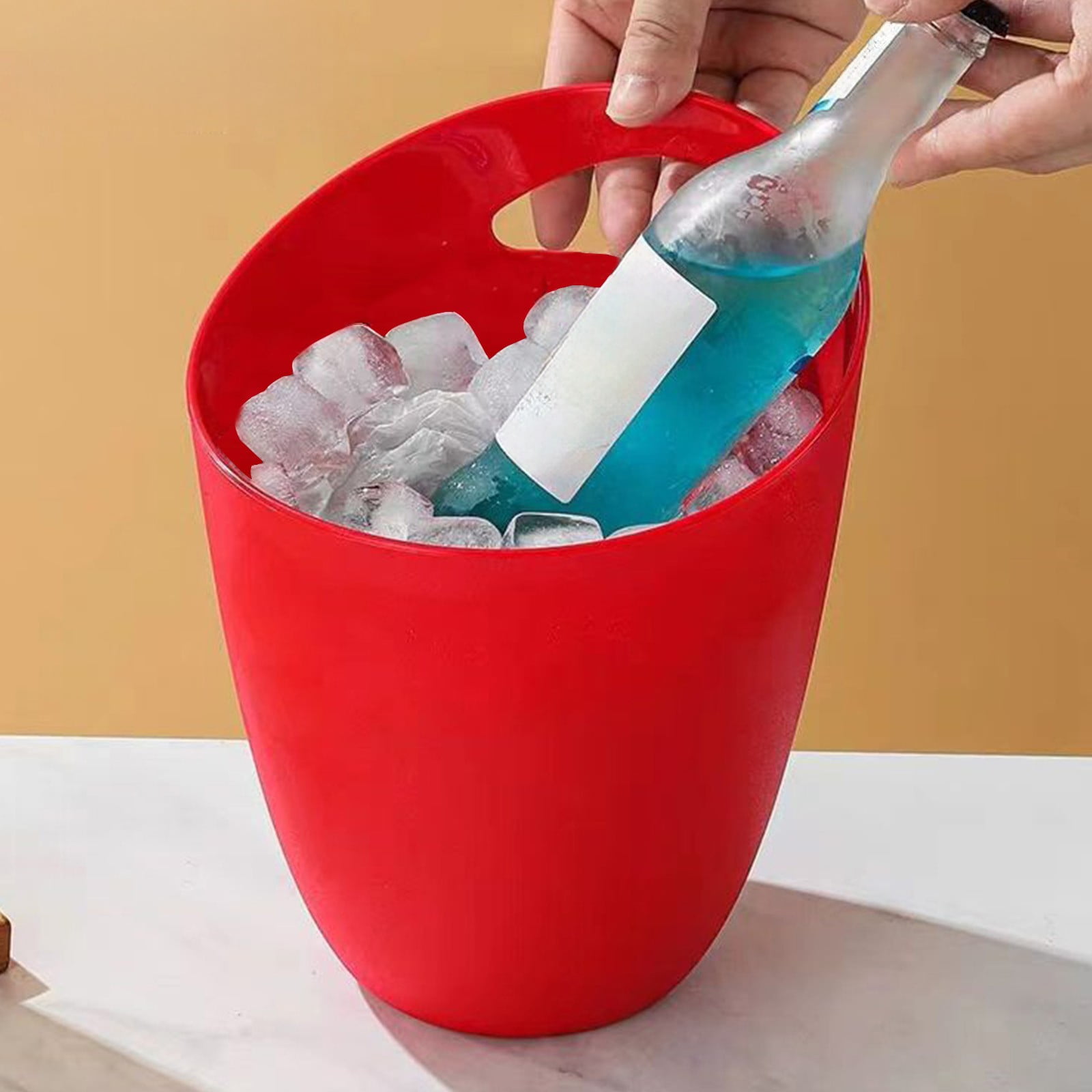 Taicans Ice Bucket Wine Bucket,Reusable Plastic Ice Bucket for Parties ...