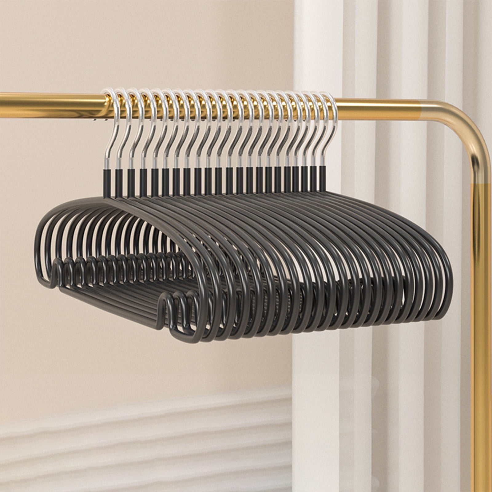 Taicans Metal Hangers 10 Pack,Heavy Duty Non Slip Hangers 15.7 Inch,No ...