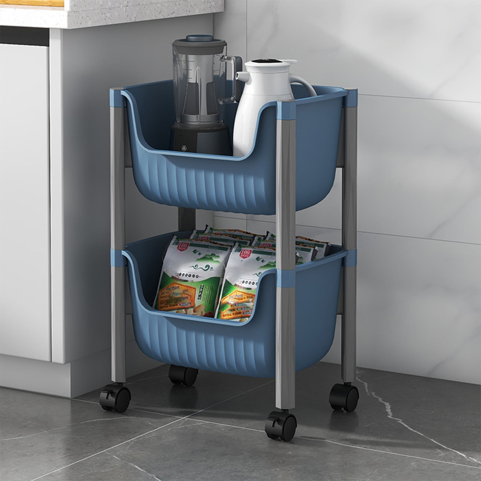 Taicans Multifunction Utility Rolling Cart Kitchen Storage Organizer ...