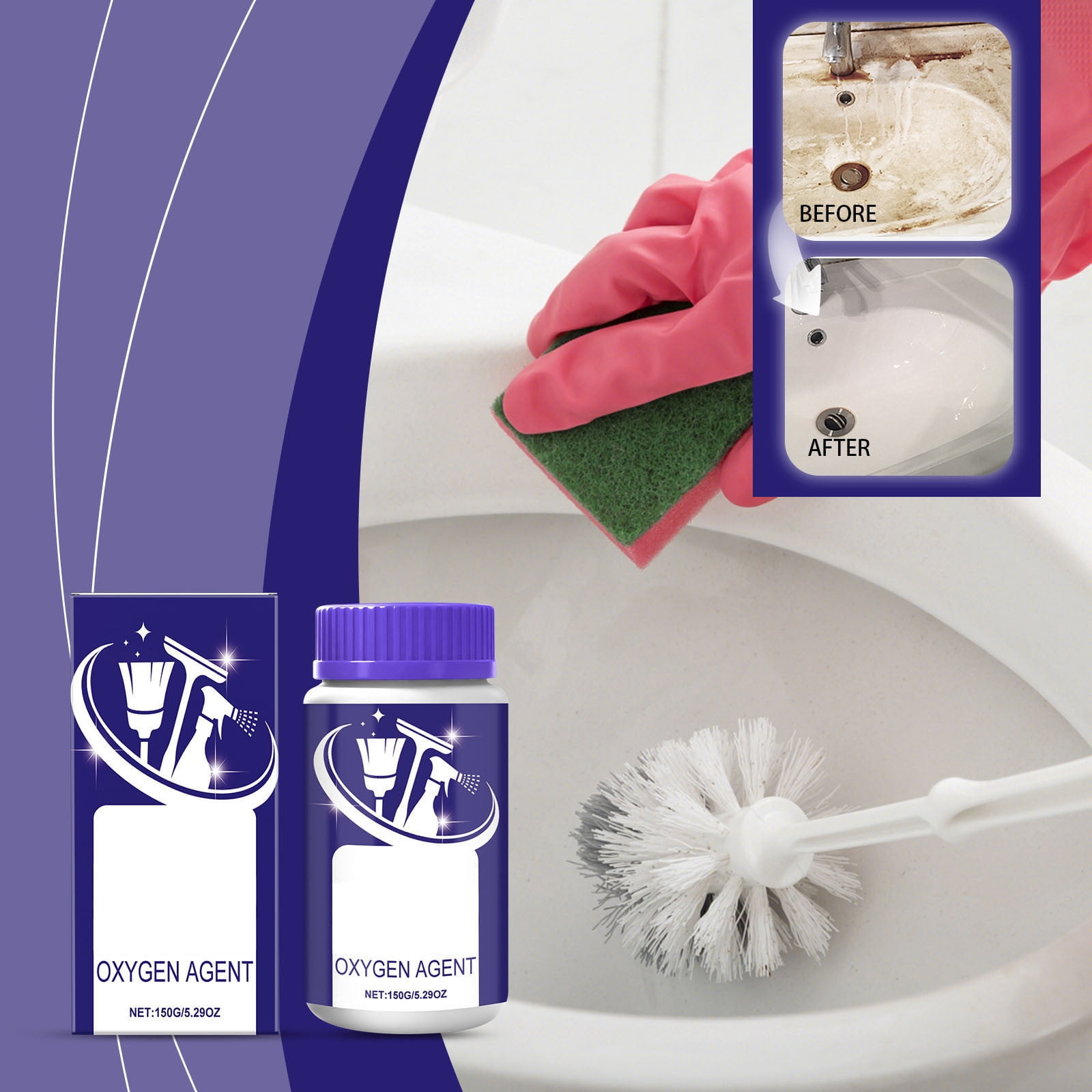 Taicans Oxygen Powered Multi-Purpose Cleaning Powder - Hard Water Stain ...